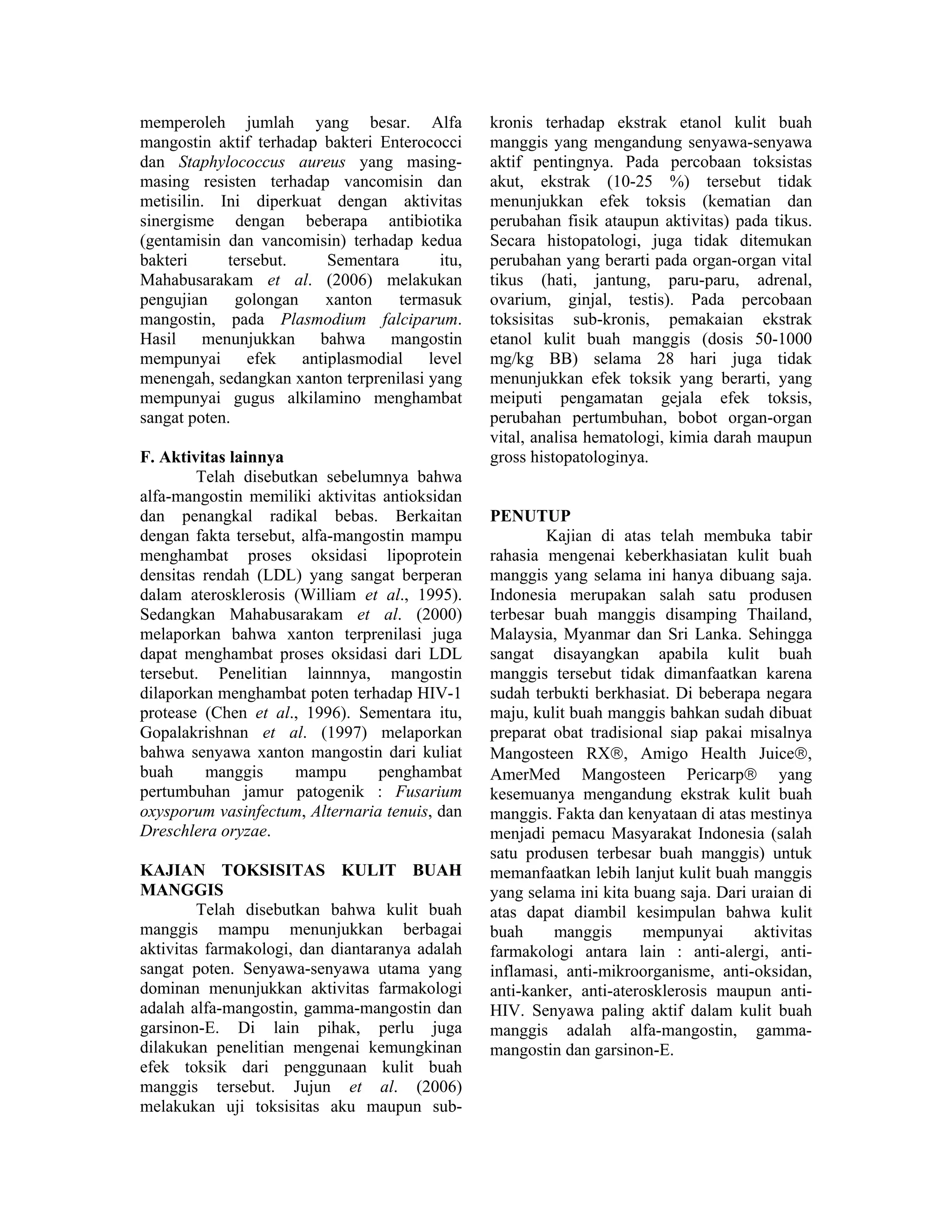 jurnal Penelitian kulit Manggis | PDF