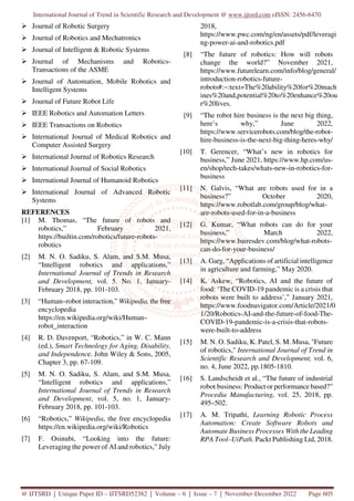 Robotics for Business | PDF