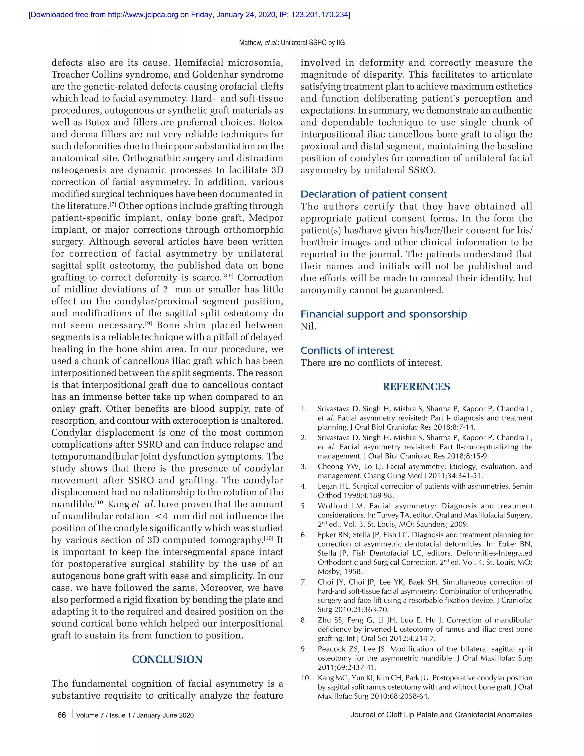 Unilateral sagittal split ramus osteotomy for facial asymmetry by IIG ...