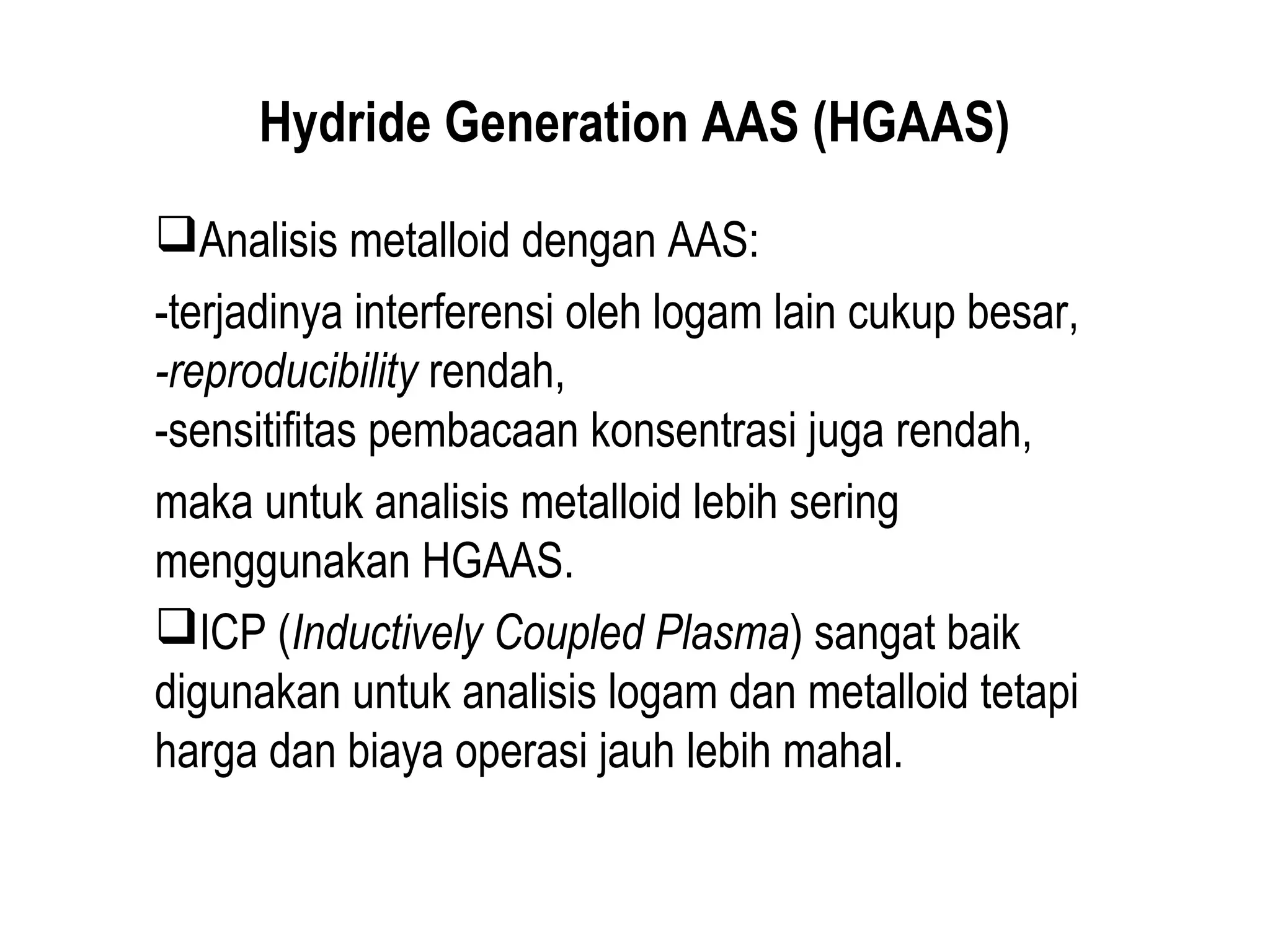 Hydride Generation Atomic Absorption Spectrophotometer | PPT