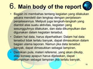 Structure of Report_Materi Training "REPORT WRITING SKILL" BNi Jkt | PPT