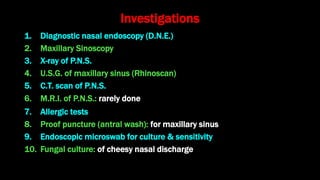Clinical features and diagnosis of rhinosinusitis | PPTX