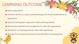 Acute Appendicitis for Diploma in Nursing students | PPTX