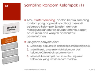 Metode-Metode Sampling Penelitian Ilmiah | PDF