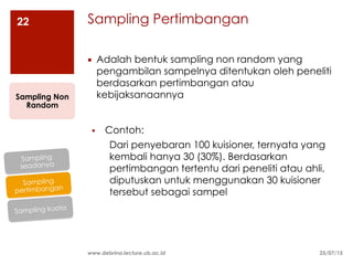 Metode-Metode Sampling Penelitian Ilmiah | PDF