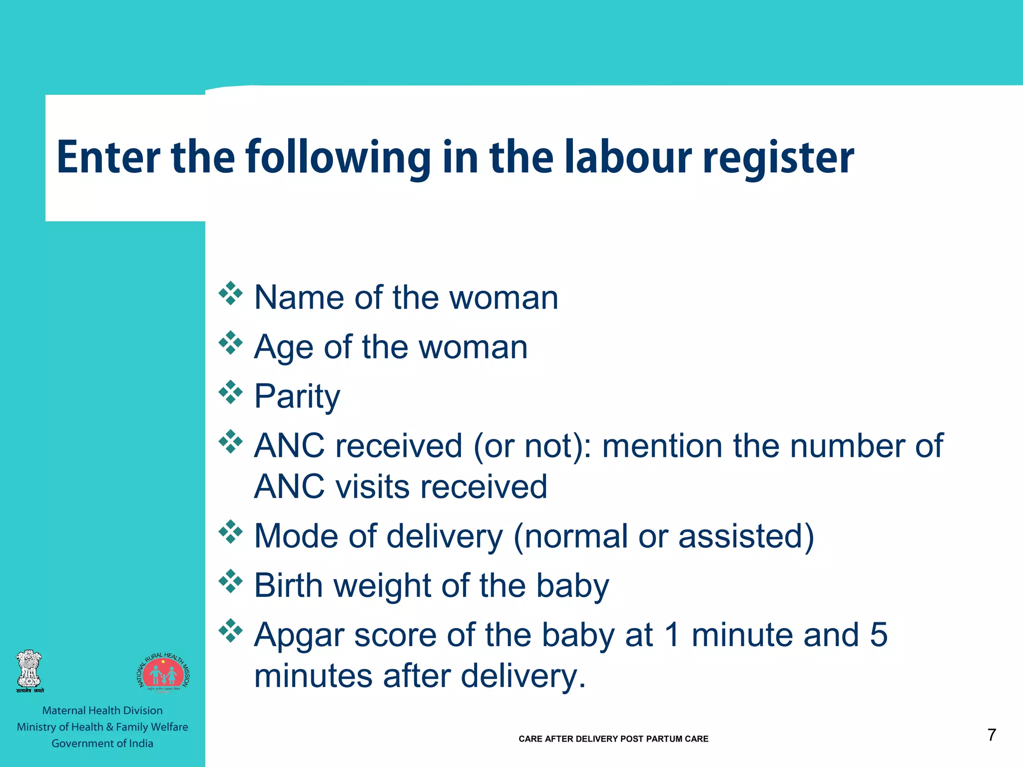 6a post partum care | PPT