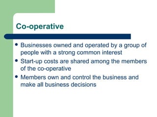 6a. types of business ownership | PPT