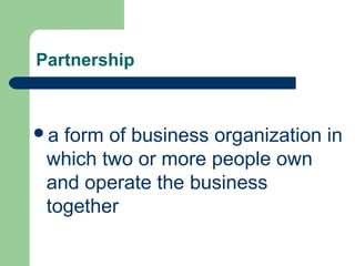6a. types of business ownership | PPT