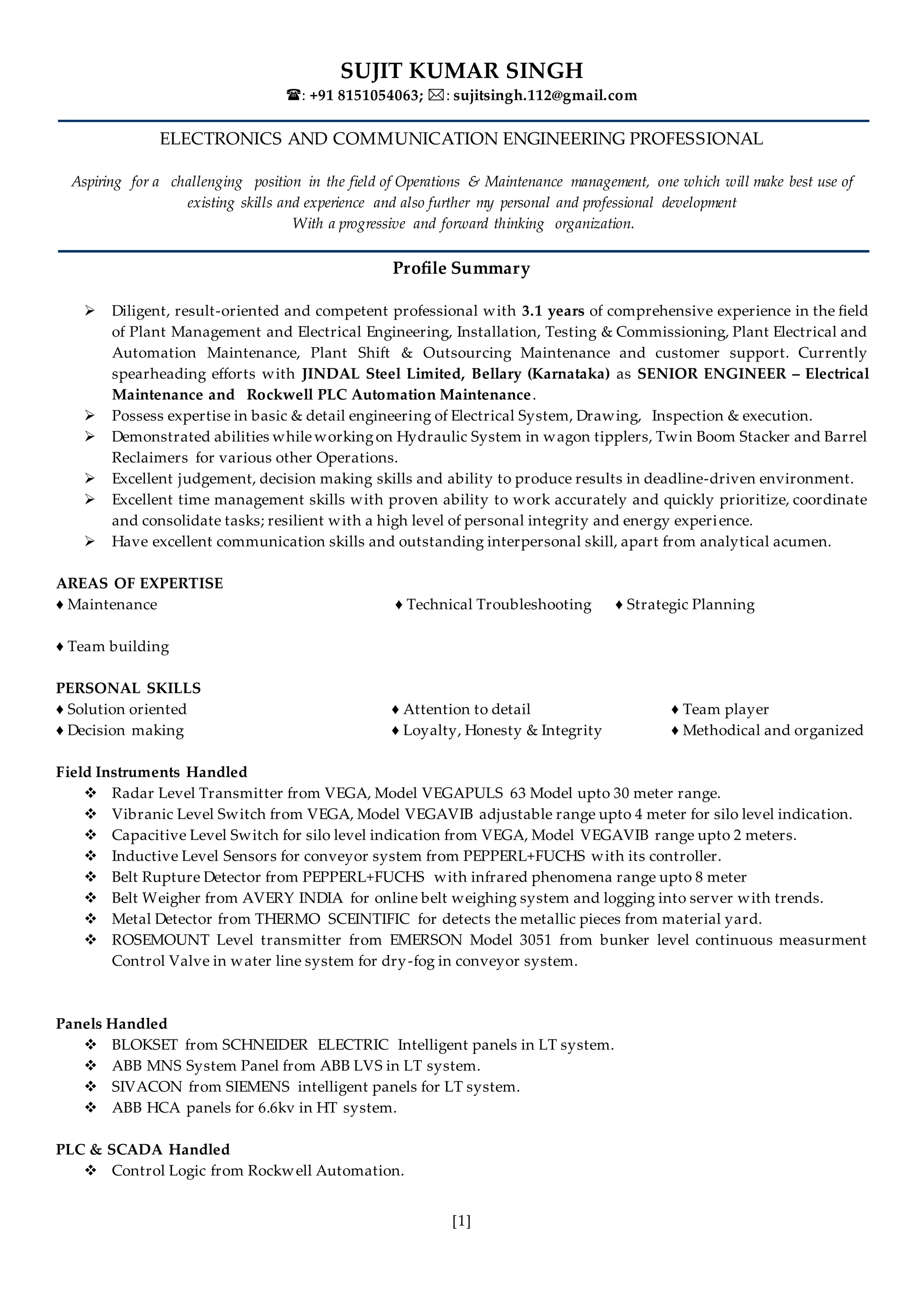 sujit resume (1) | PDF