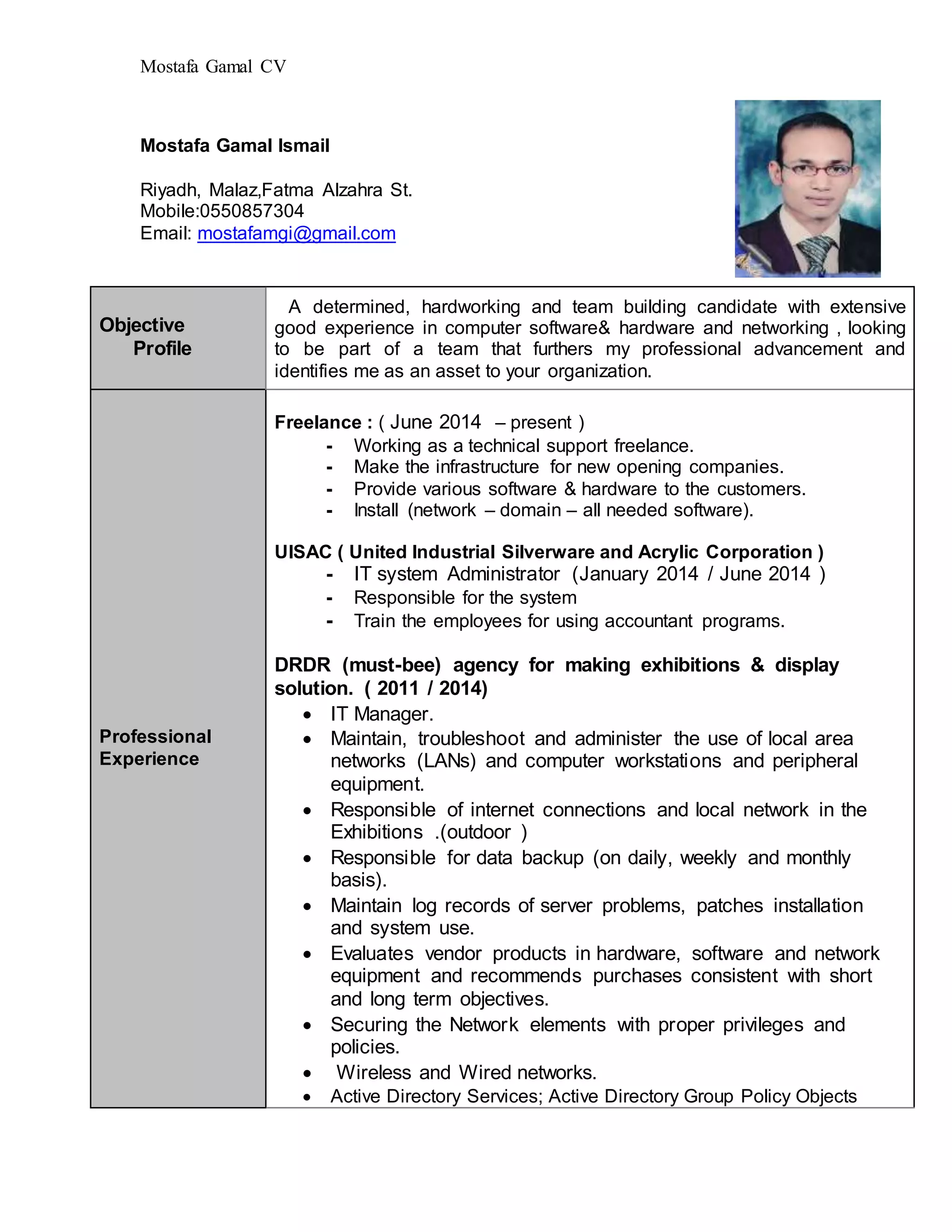 Mostafa Gamal CV | PDF