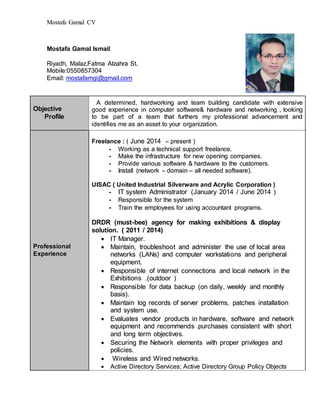 Mostafa Gamal CV | PDF
