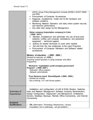 Mostafa Gamal CV | DOCX