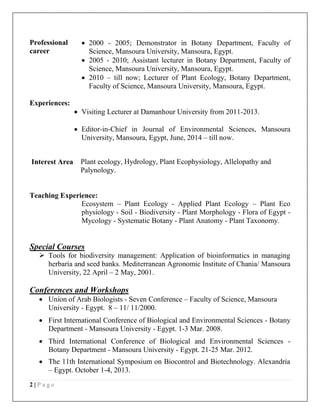 Yasser CV 2016. | PDF