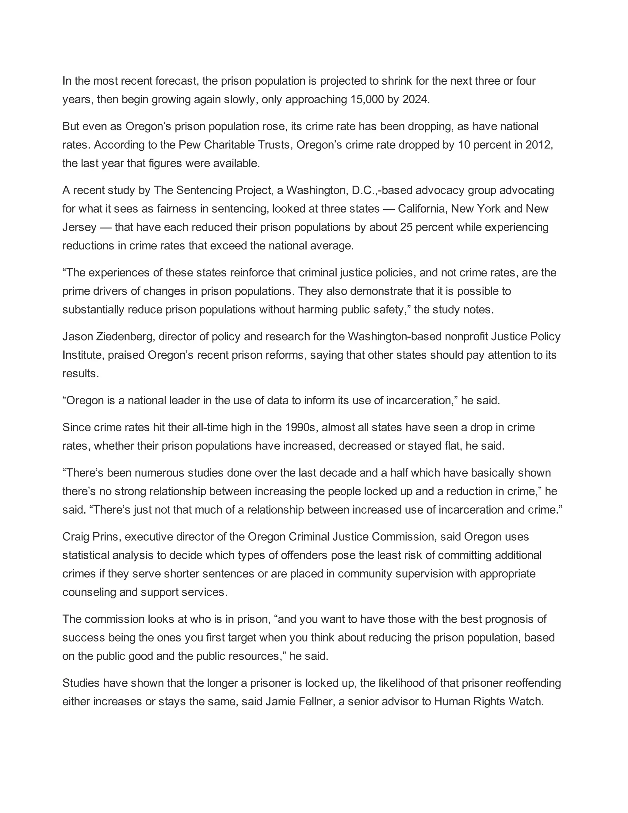 ClevengerPrisonPopulation | PDF