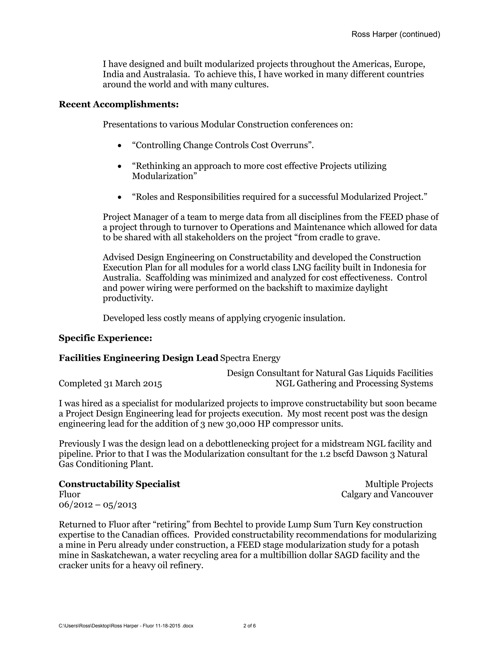 Ross Harper 11-18-2015 | PDF