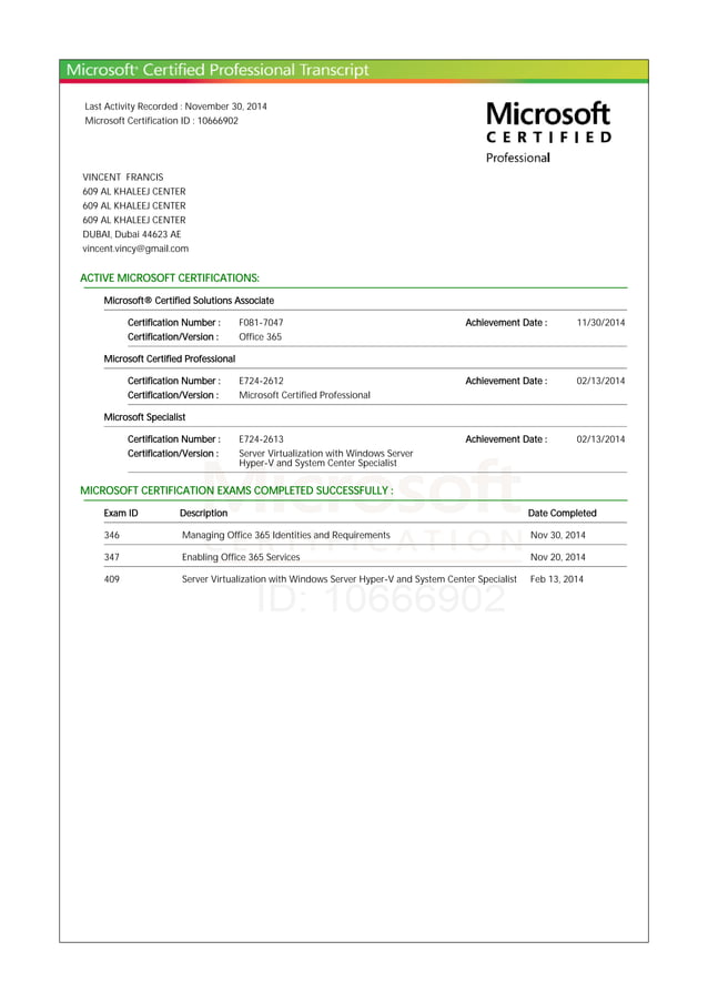 MS_Learning_Transcript.PDF | Computing | Technology & Computing