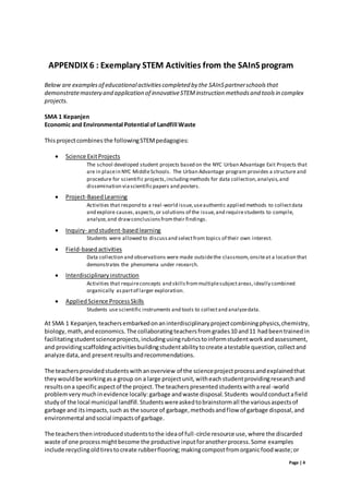 RJohnson Portfolio USAID Project Report Example STEM activities (10 ...