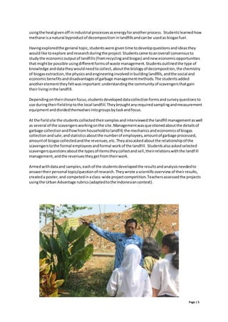 RJohnson Portfolio USAID Project Report Example STEM activities (10 ...
