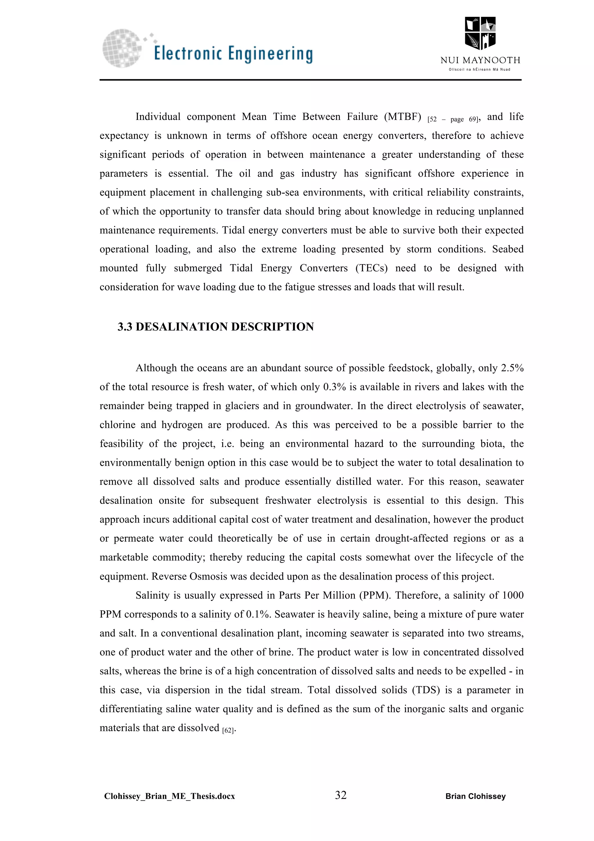 An Investigation into Subsea Hydrogen Production | PDF