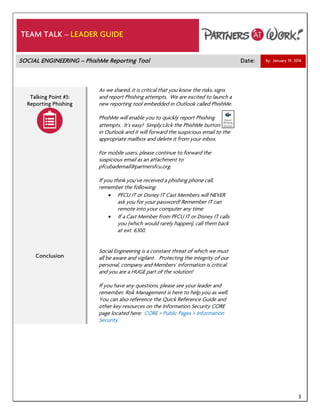 Social Engineering Team Talk 1 PhishMe Leader Guide Final | PDF | Email ...