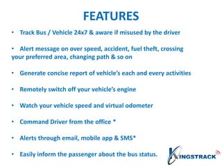 KINGSTRACK VTS PPT | PPTX