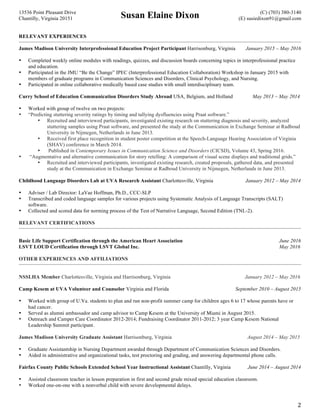 SUSAN E DIXON Resume 2016 | PDF