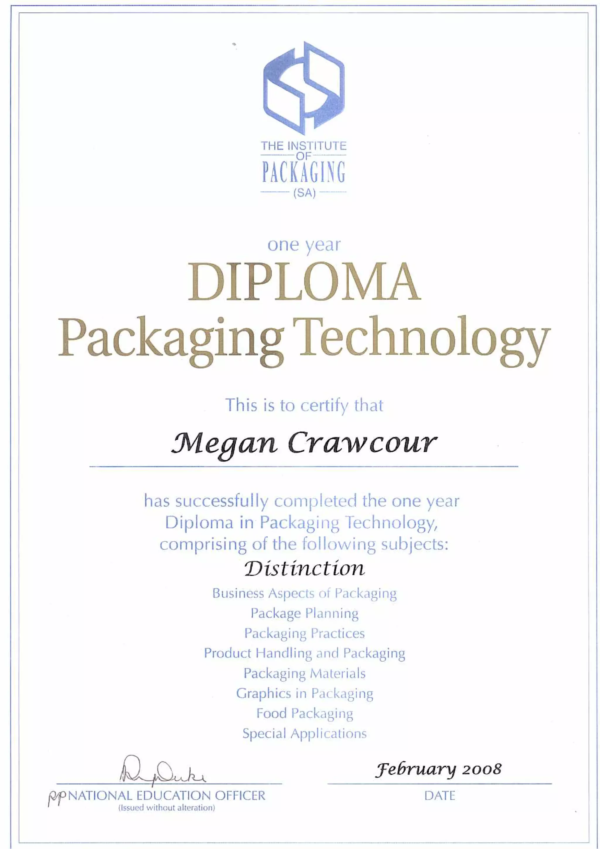 Certificate Distinction IPSA | PDF