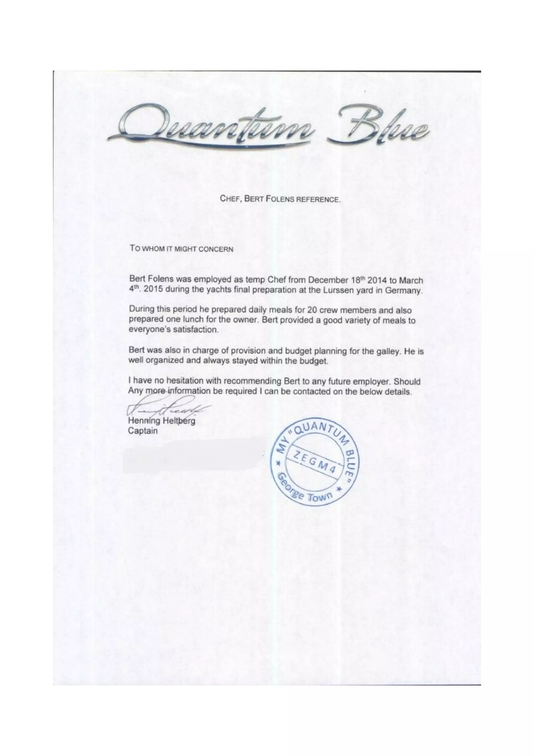 Recommendation Quantum Blue | PDF