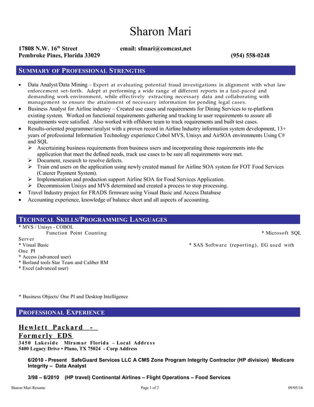 Sharon Mari resume | PDF