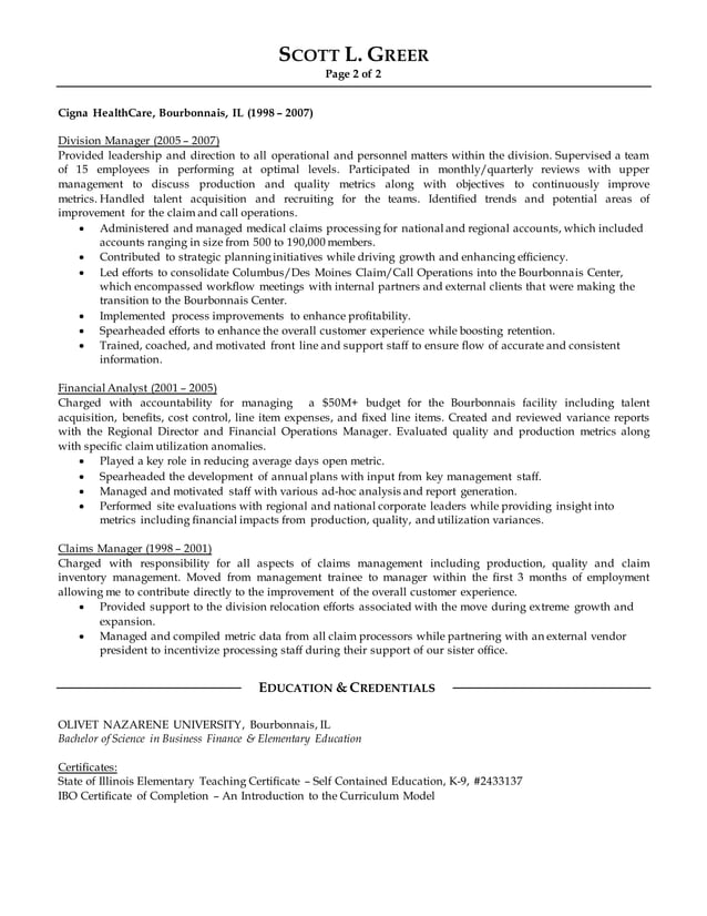 Greer, Scott 2015 Leadership Resume | PDF