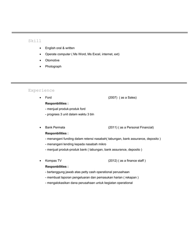 CV Aaron aviano raharto (large doc) | PDF