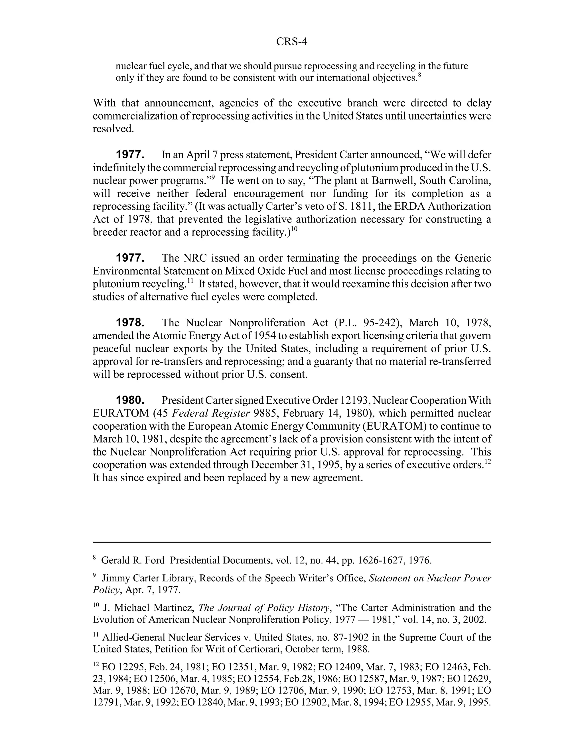 RS22542 Nuclear Fuel Reprocessing | PDF