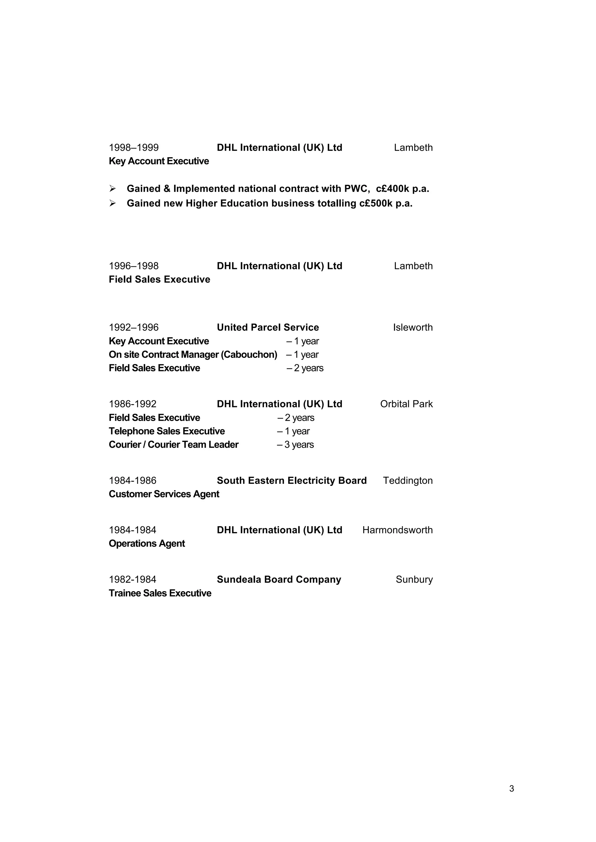 CV Gary Bridle February 15 | PDF