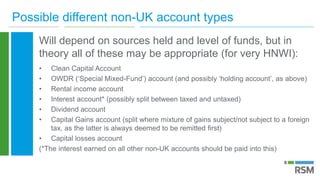 Bank Account Structuring for Non-Domiciles | PPTX