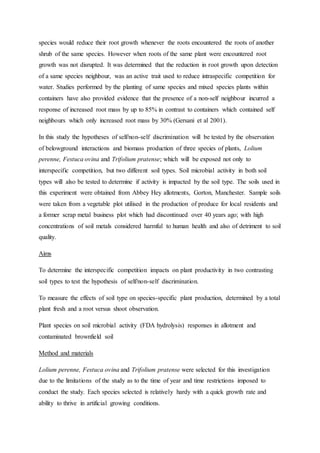 Effects of plant competition on shoot versus root growth and soil ...