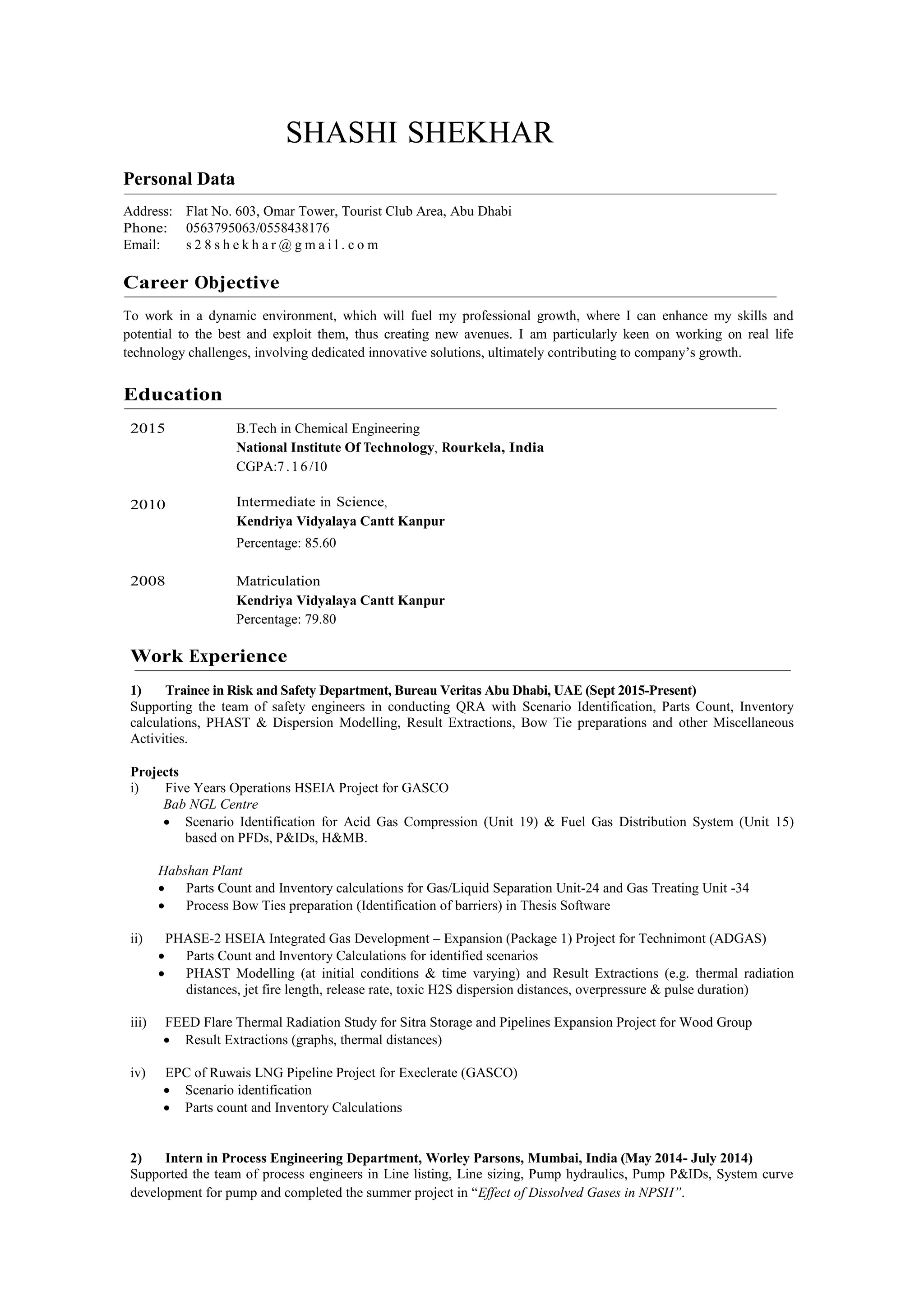 Shashi Shekhar_Resume | PDF | Science