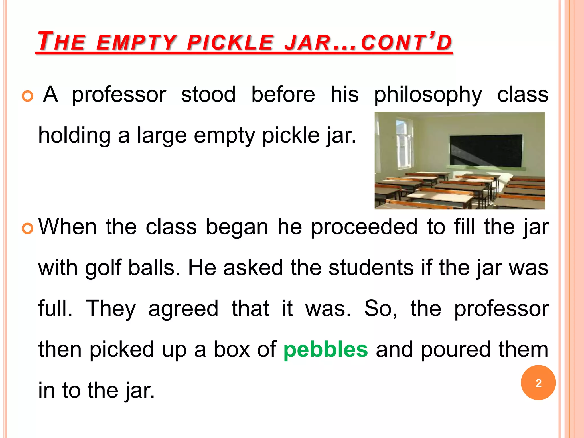 The empty pickle jar | PPTX