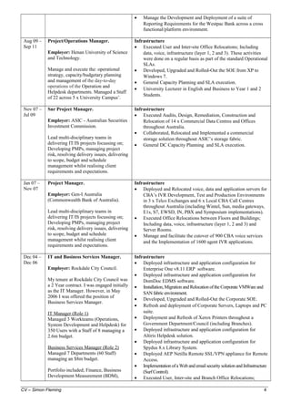 cv simon fleming summary | DOC