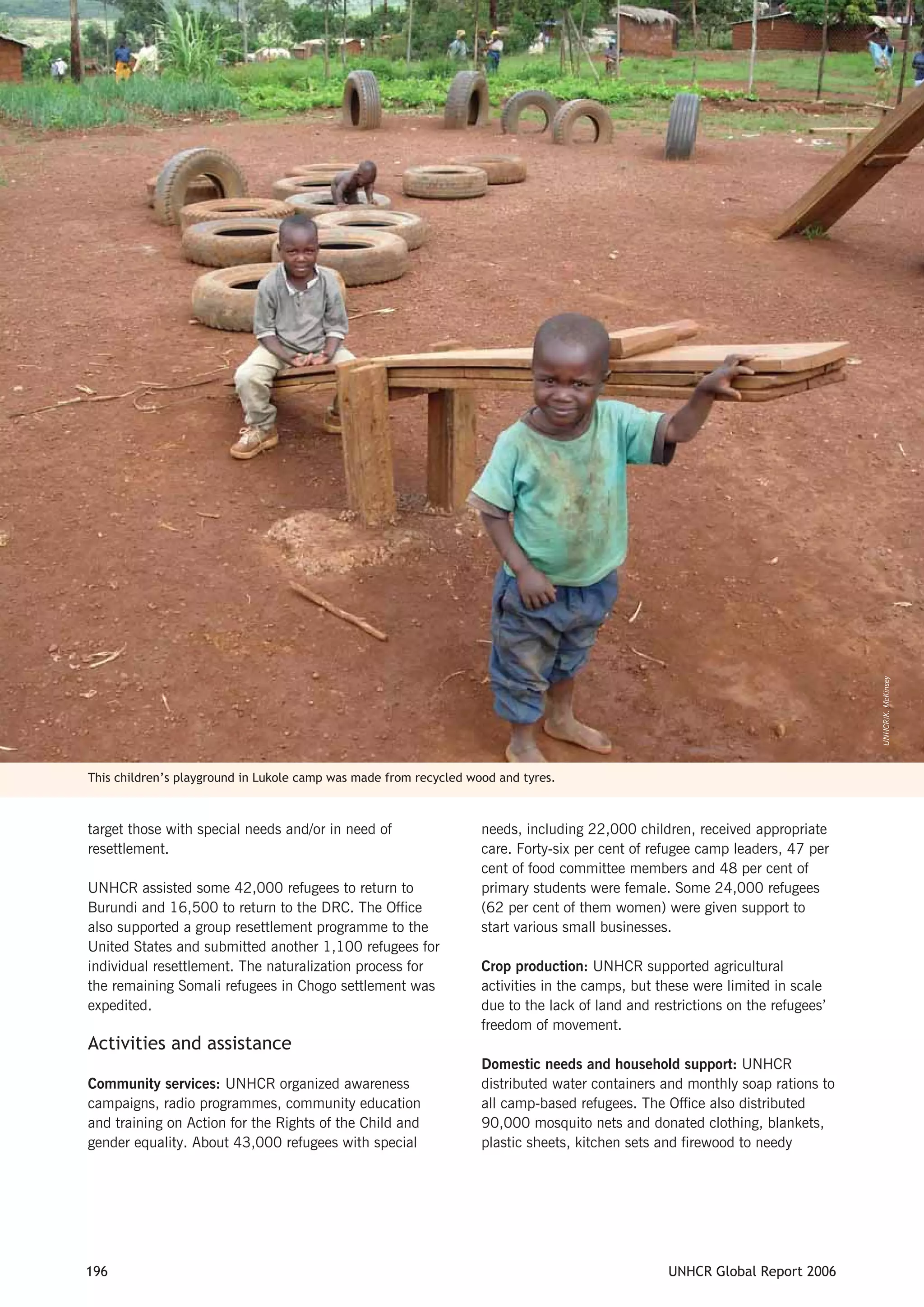 UNHCR Global Report 2006 - United Republic of Tanzania | PDF