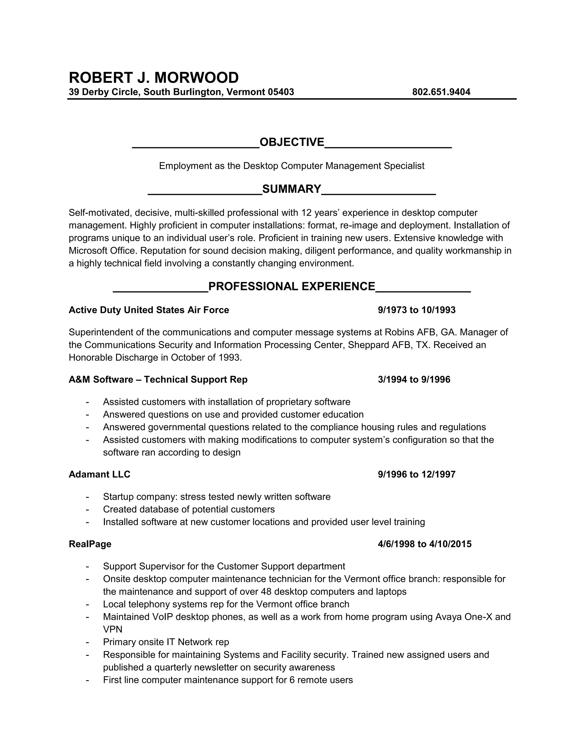 Resume_Robert_Morwood | PDF