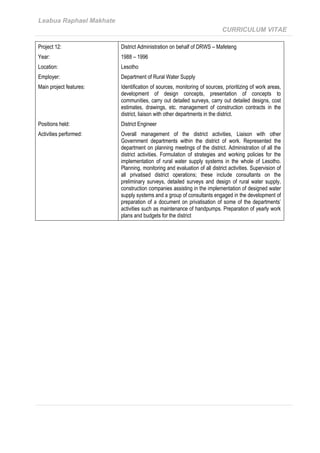 Makhate CV - Jun 2015 | PDF