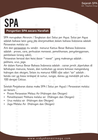 Sejarah SPA oleh Vidyahana Sinaga | PDF