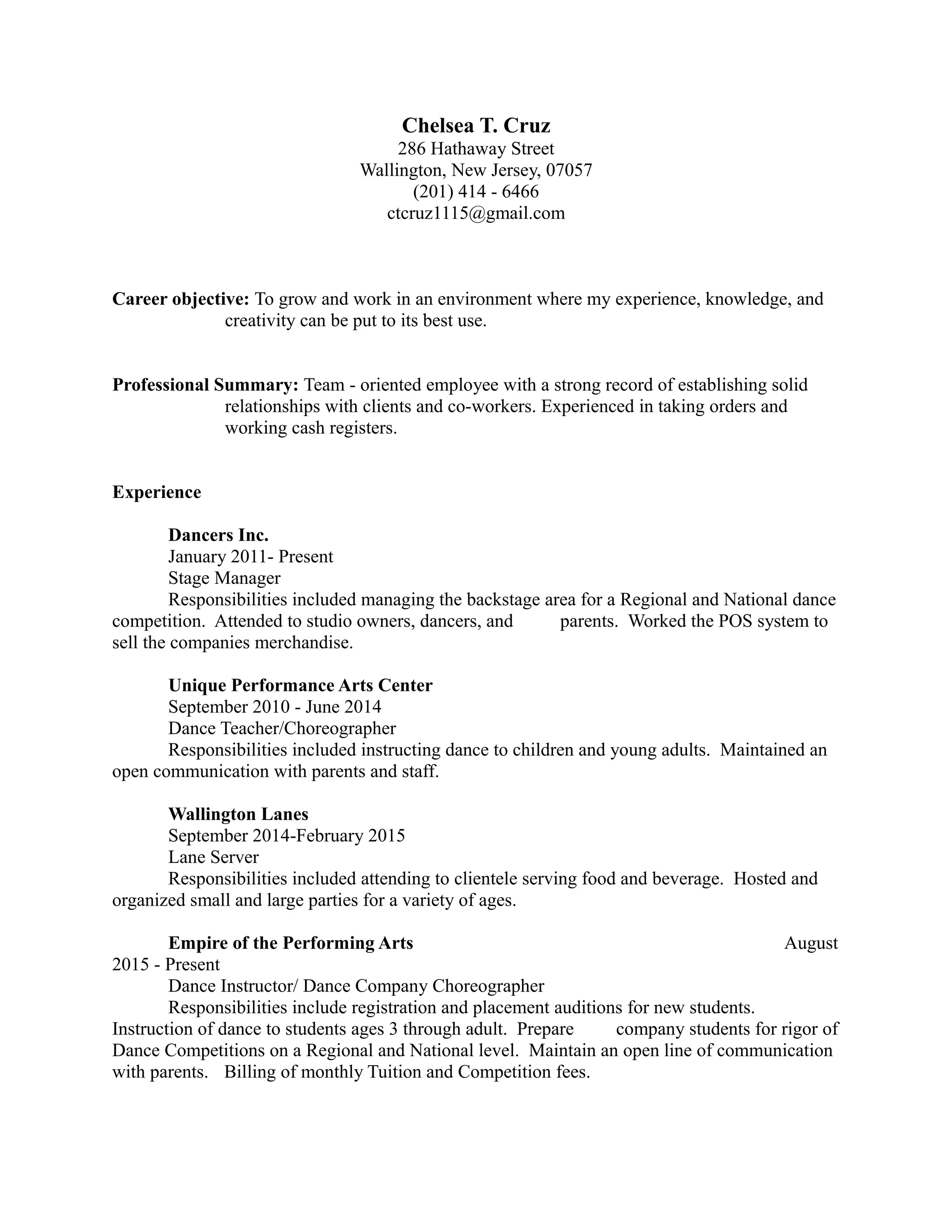 resume | RTF