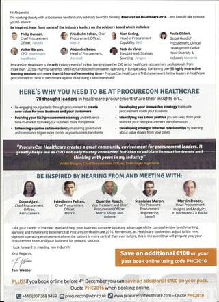 Procurecon Healthcare 2016 | PPT