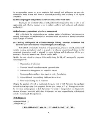 RCSC-Post Creation Proposal | DOC | Human Resources | Business