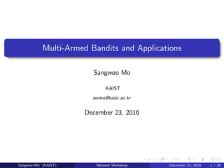 Multi-Armed Bandit and Applications | PDF