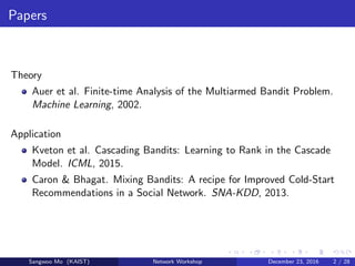 Multi-Armed Bandit and Applications | PDF