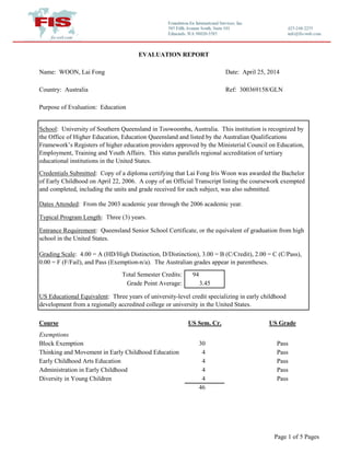 Transcript Lai Fong Woon | PDF