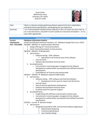 Resume_SueJames | PDF