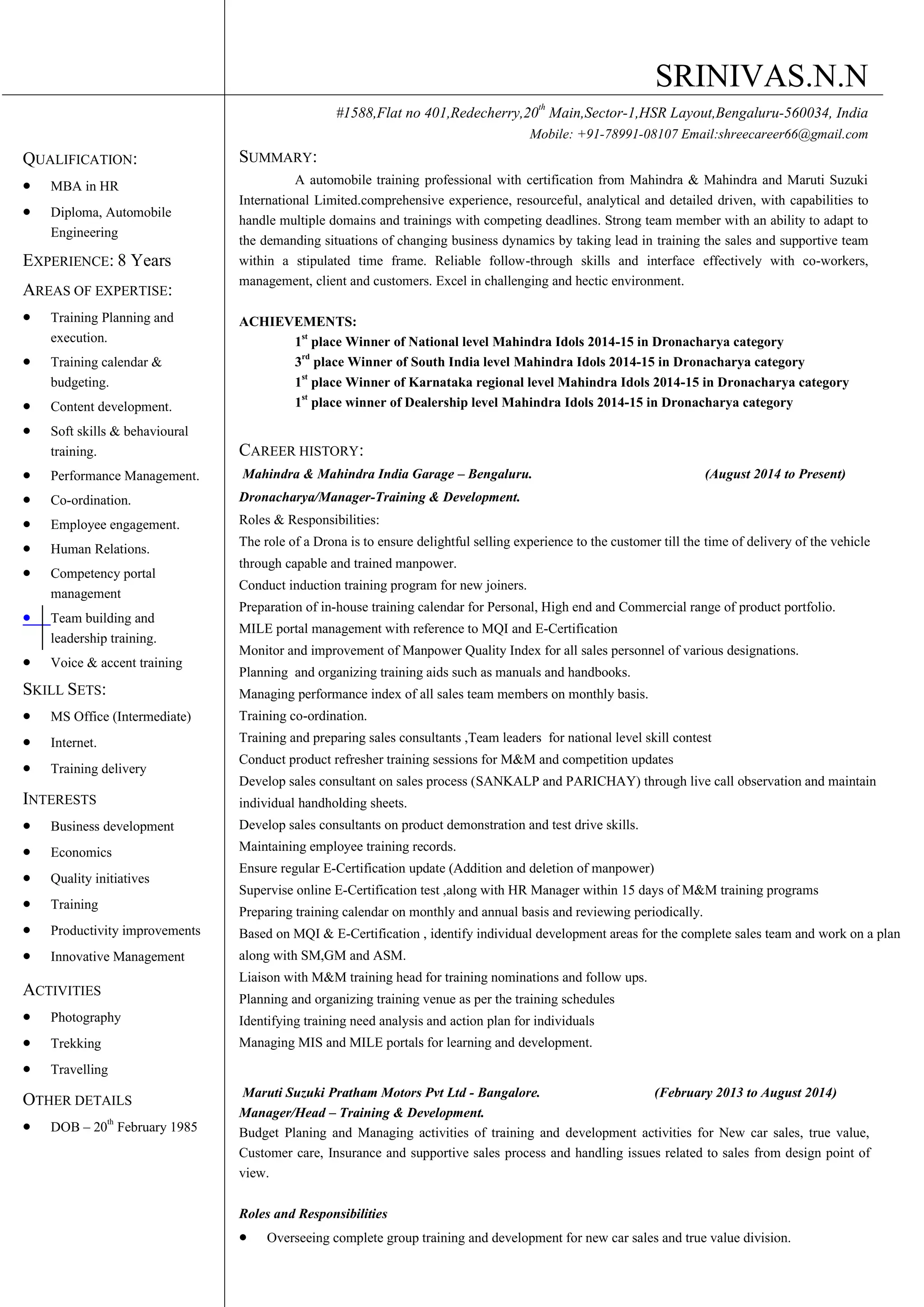 SHREE Curriculum vitae | PDF